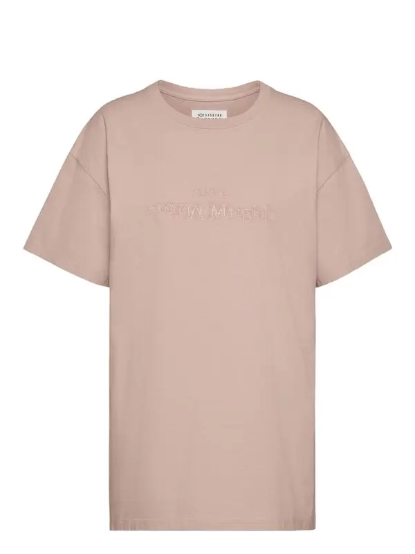 MAISON MARGIELA Embroidered Crewneck T-shirt - Pink