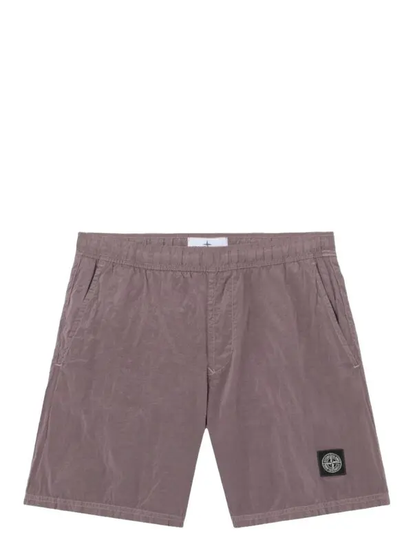 Stone Island Logo Patch Swim Shorts - Gray