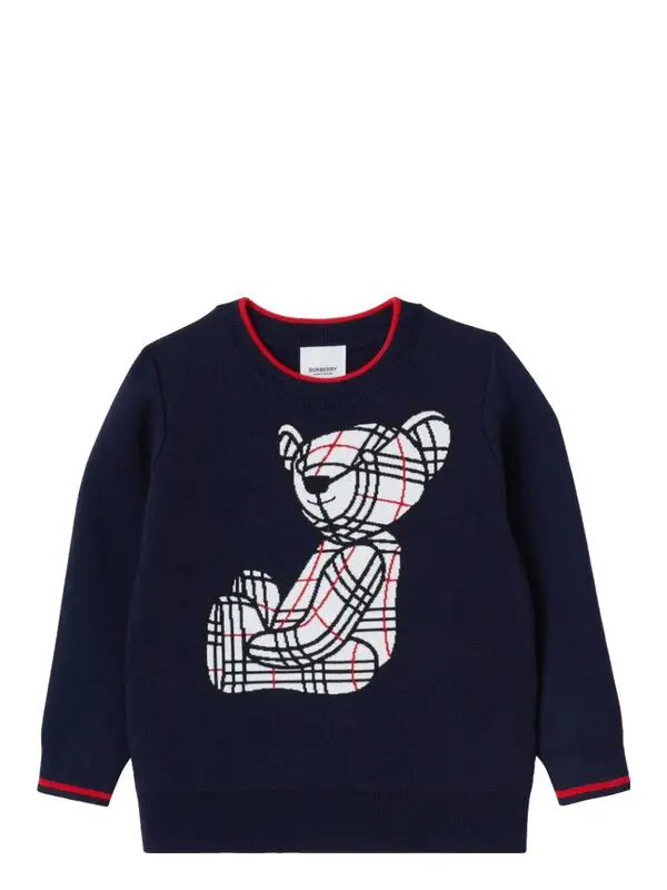 Burberry Thomas Bear Jacquard Jumper - Blue