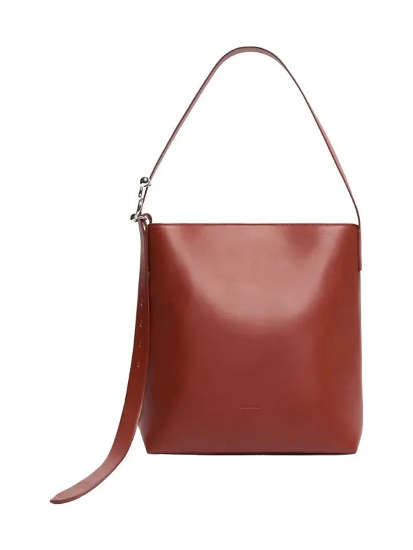 Sportmax Leather Shoulder Bag - Rust-colored