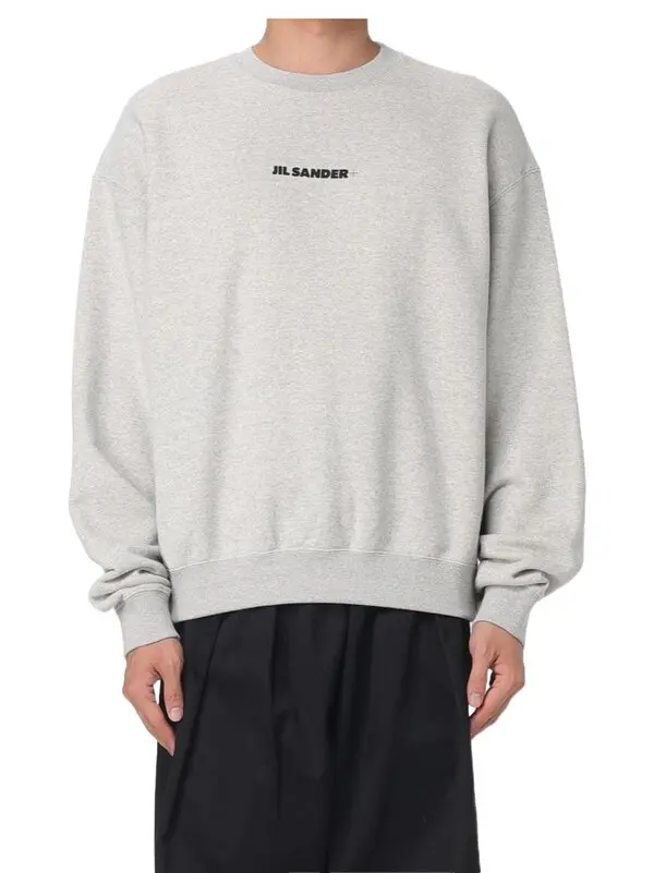 JIL SANDER Logo-embroidered Crew-neck Sweatshirt - White