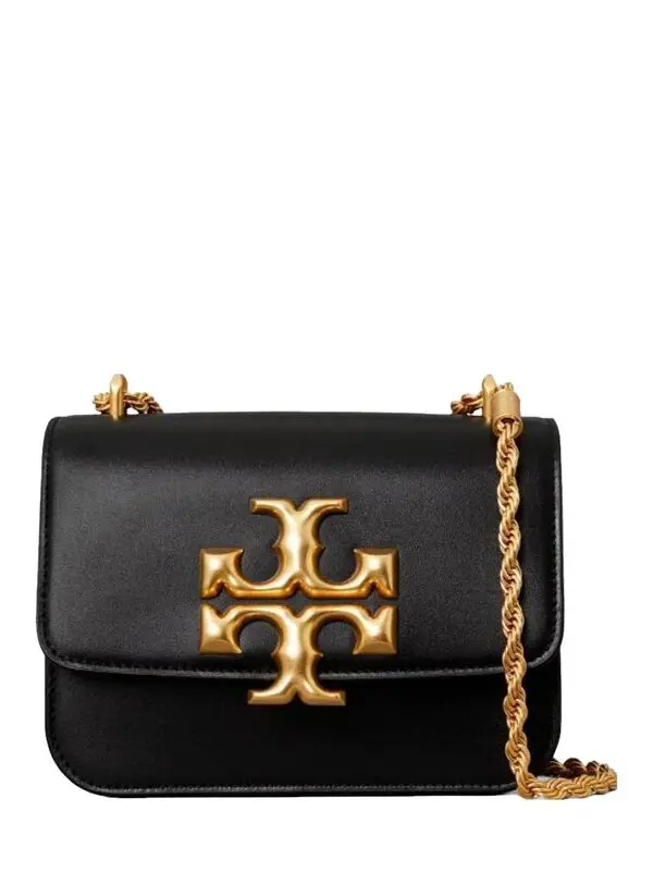 Tory Burch Eleanor Logo Plaque Small Shoulder Bag - Black