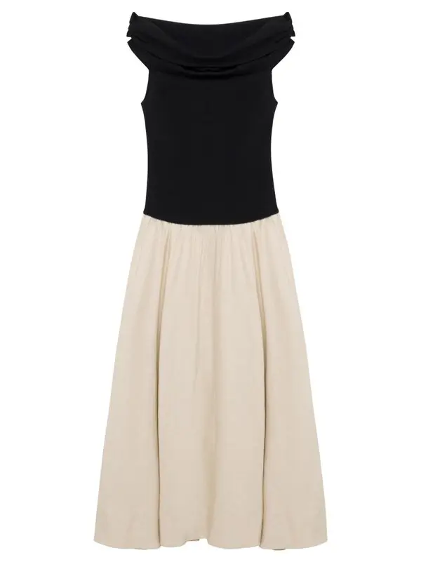 Simkhai Adaline Knit Linen Midi Dress - Black/multi