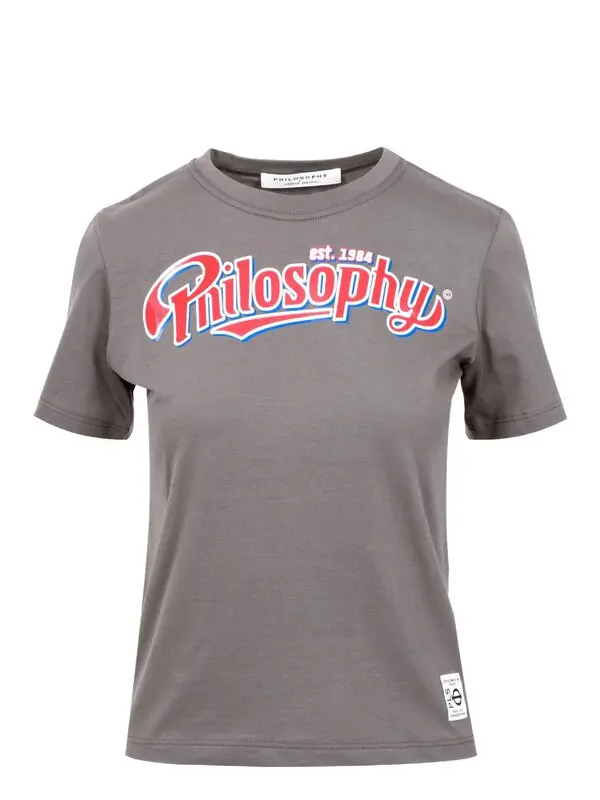Philosophy Di Lorenzo Serafini Logo Print T-shirt - Gray