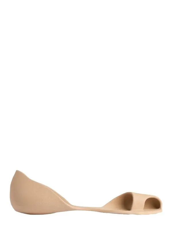 Balenciaga Open Toe Flats - Beige