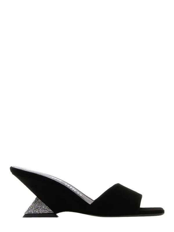 Attico The Cheope Heeled Mules By - Black