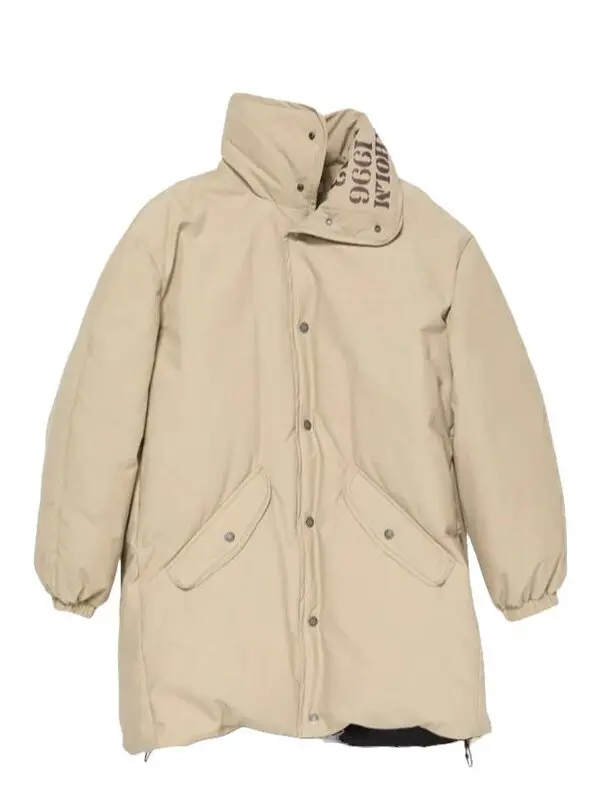 Acne Studios Button Padded Parka - Beige