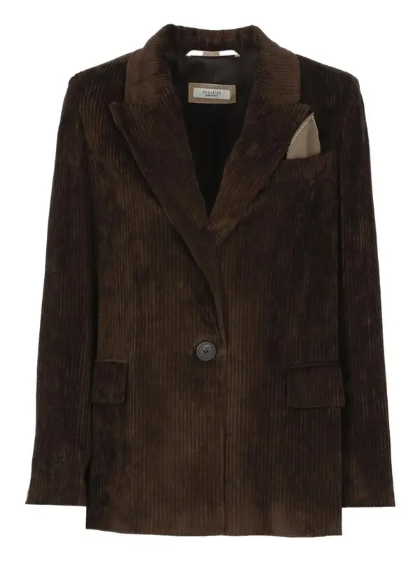 Peserico Corduroy Blazer - Black
