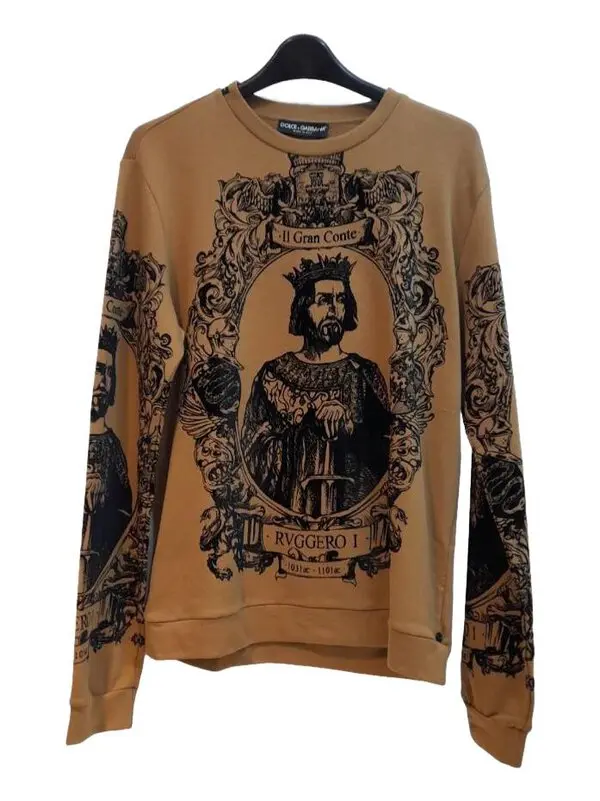 Dolce & Gabbana Long-sleeved Crewneck Sweater - Brown