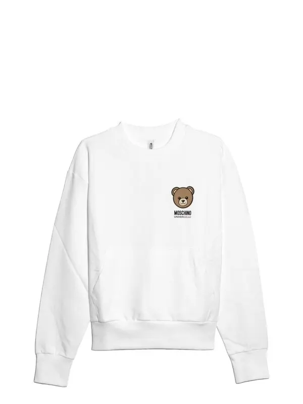 Moschino Crewneck Sweatshirt With Logo Detail - White