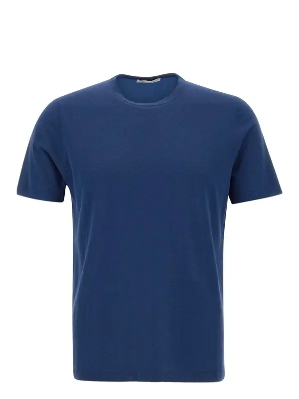 KANGRA Crew Neck Cotton T-shirt - Blue