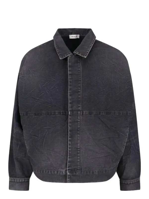 Fear Of God Utility" Long Sleeve Denim Jacket - Black