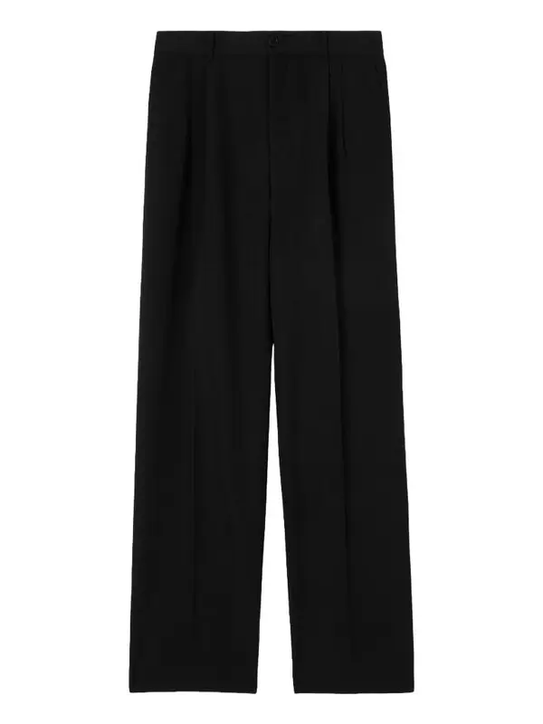 Burberry Straight Leg Tailored Trousers - Black