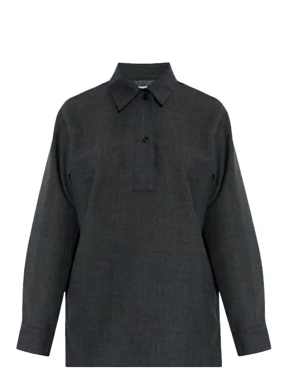Studio Nicholson Pinole Button-up Top - Black