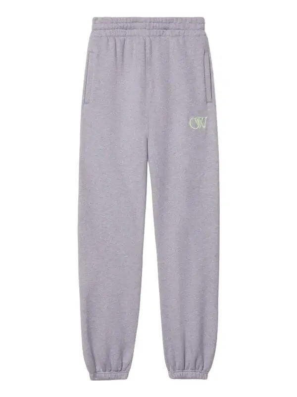 Off-White Logo Embroidered Joggers - Gray