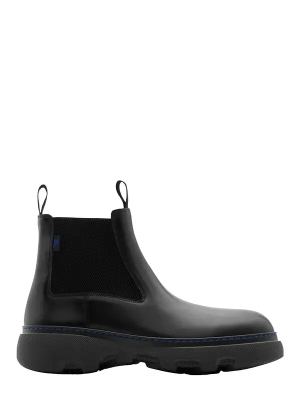 Burberry Creeper Round-toe Ankle Boots - Black