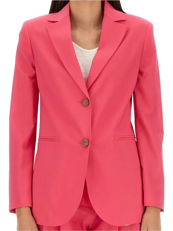 ALYSI Single-breasted Buttoned Blazer - Red