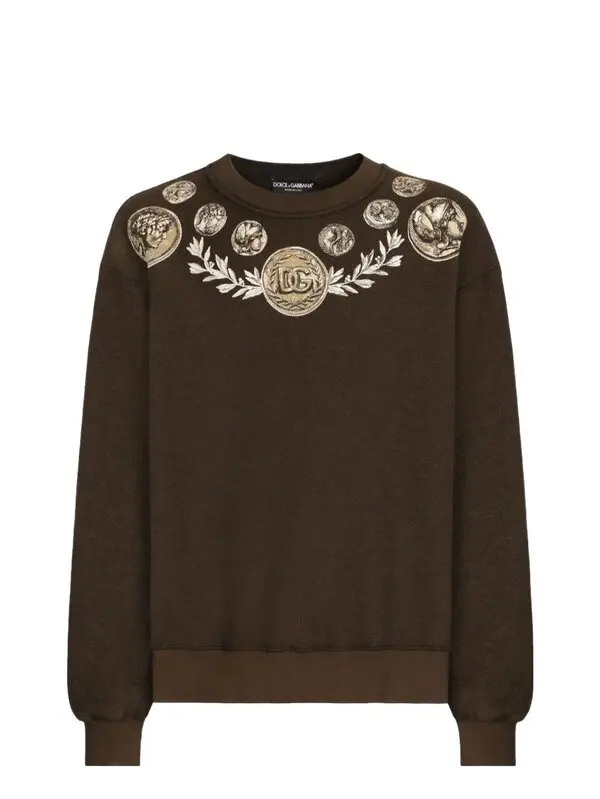 Dolce & Gabbana Graphic Printed Crewneck Sweatshirt - Green