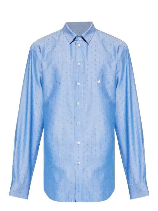 Moschino Goose Embroidered Shirt - Blue