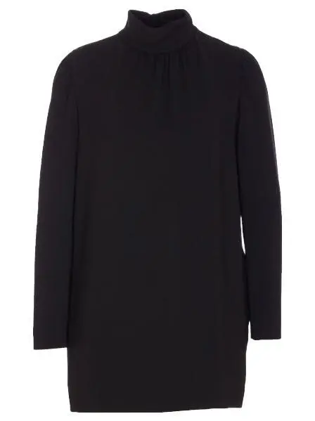 Max Mara Embassy High Neck Long-sleeved Dress - Black