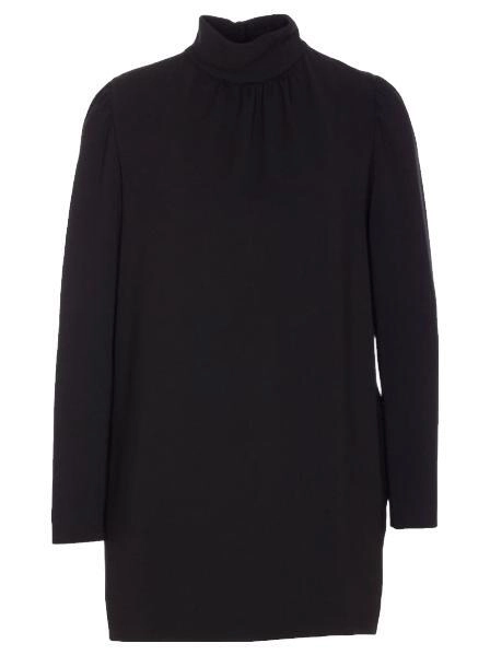 Max Mara Embassy High Neck Long-sleeved Dress - Black