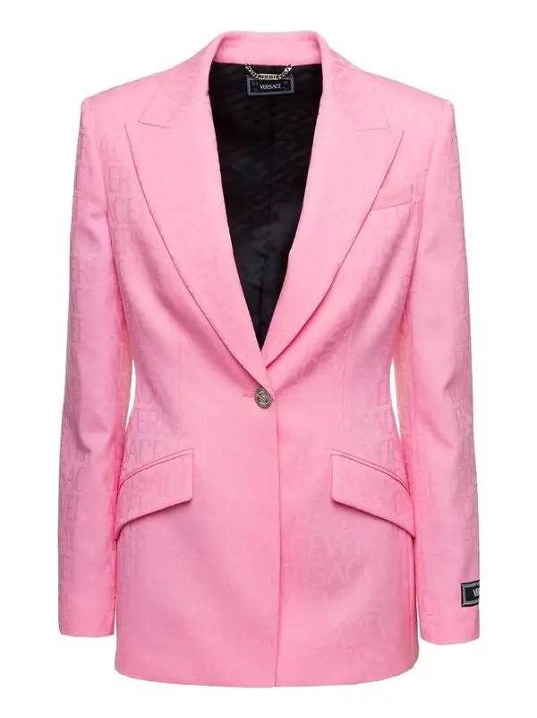 Versace Single-breasted Tailored Blazer - Pink