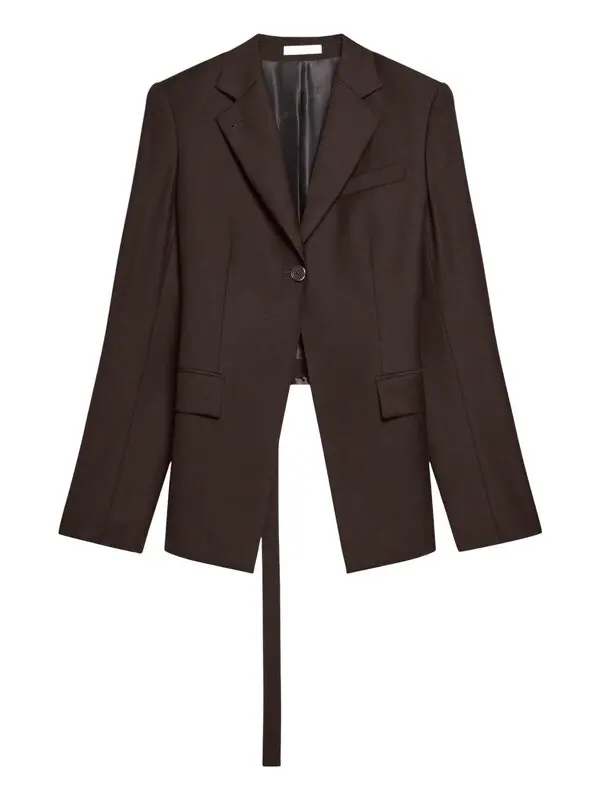 Helmut Lang Single-button Belted Blazer - Black