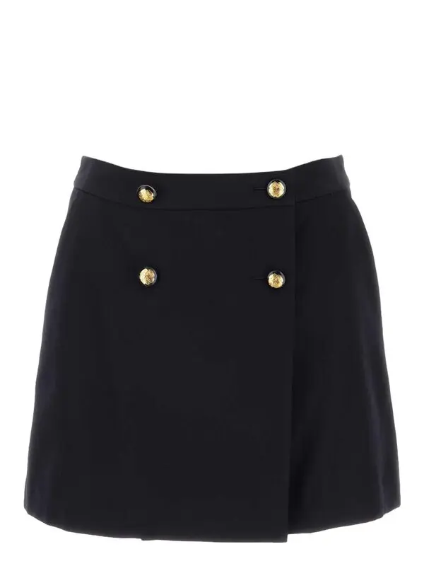 Alexander McQueen Double-breasted Mini Skirt - Black