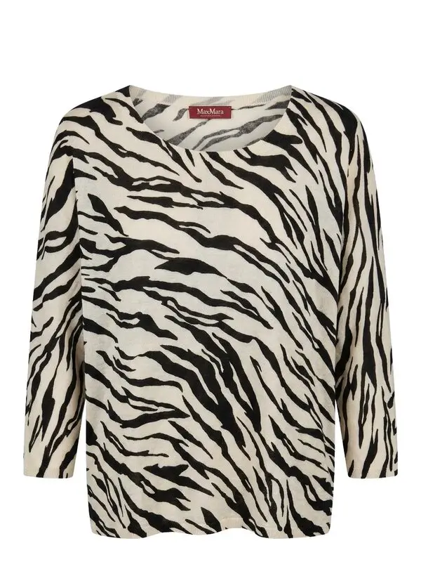 Max Mara Long Sleeve Round Neck Sweater - Black