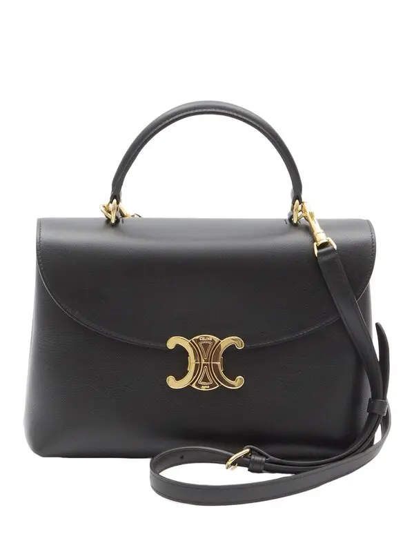 Celine Medium Nino Bag In Supple Grained Calfskin - Black