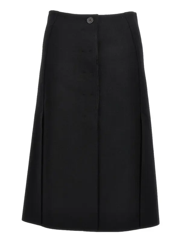 LANVIN Back-slit A-line Skirt - Black