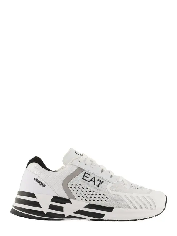 EA7 Lace Up Sneakers - Off-white/black