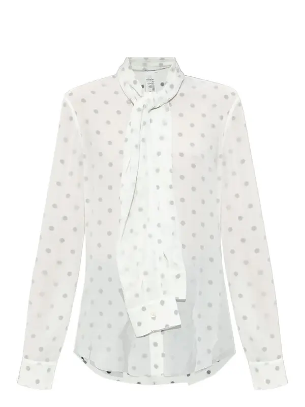 Acne Studios Layered Blouse With Bow Detail - White