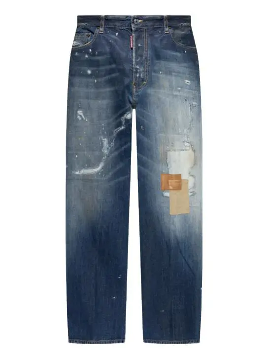 Dsquared2 Medium Washed Distressed Cool Guy Jeans - Blue