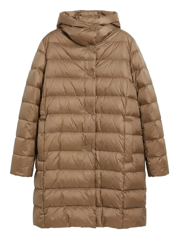 Max Mara Long Sleeve Hooded Coat - Brown