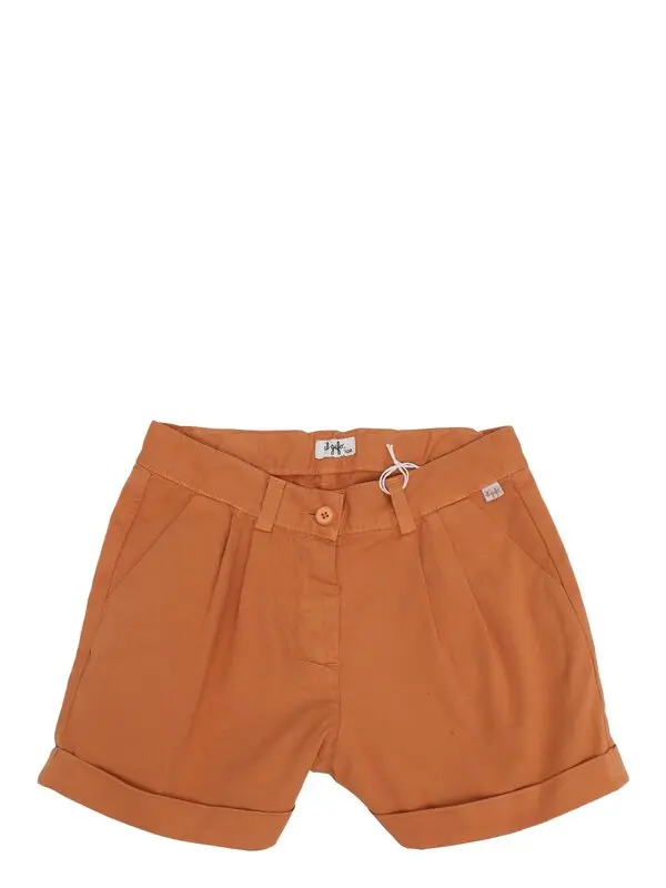 IL GUFO Gabardine Pleated Shorts - Brown