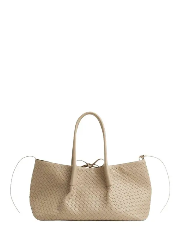 Bottega Veneta Pinacoteca Reversible Tote Bag - Natural/smoked Brown