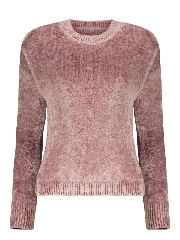 Herno Chenille Long Sleeved Knitted Jumper - Brown