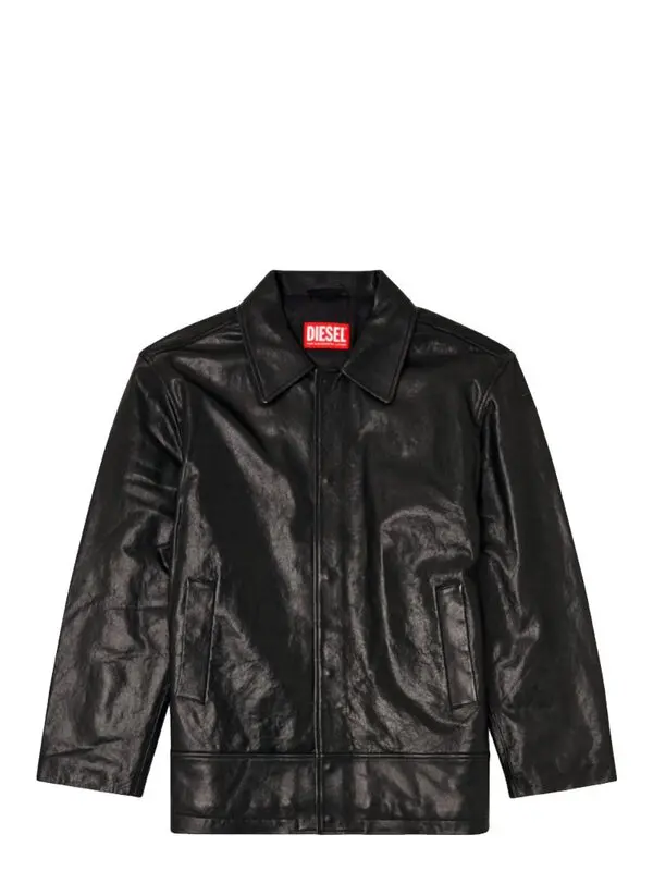 DIESEL® L-jess Leather Jacket - Black