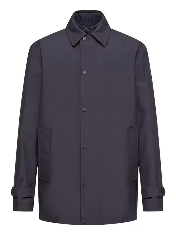 Moncler Brecon Mid-length 3-in-1 Down Shirt Jacket - Midnight Blue