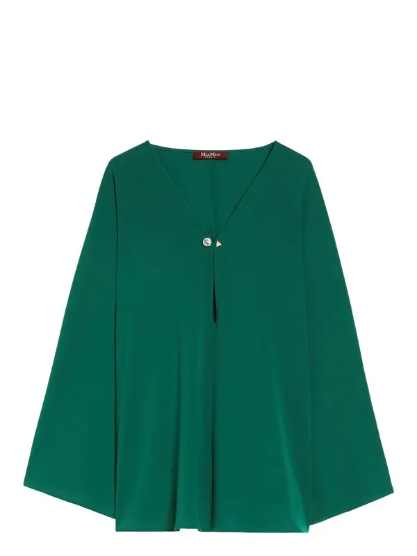 Max Mara Umile V-neck Shirt - Emerald Green