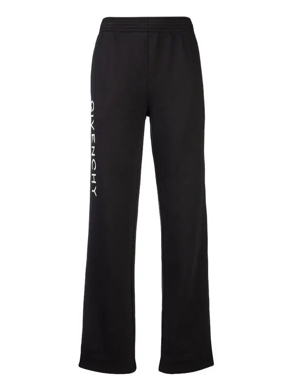 Givenchy High Waisted Logo Trousers - Black