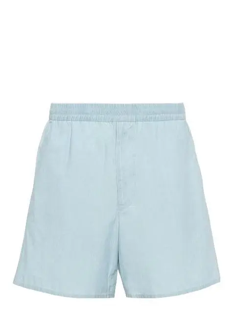 Prada Bermuda Shorts With Elasticated Waistband - Sky-blue