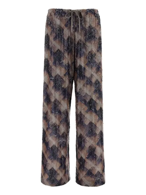 Dries Van Noten Wide-leg Sequin Embellished Pants - Black