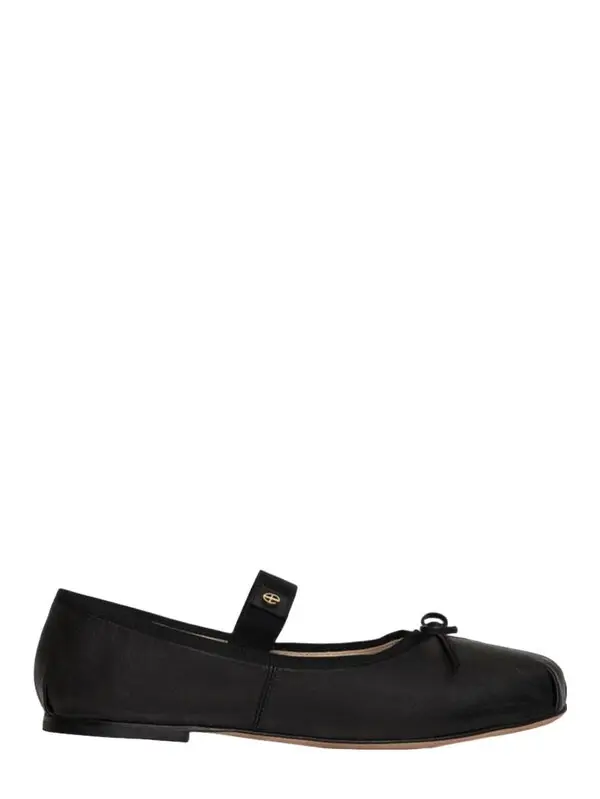 ANINE BING Jolie Ballerinas With Bow Detail - Black