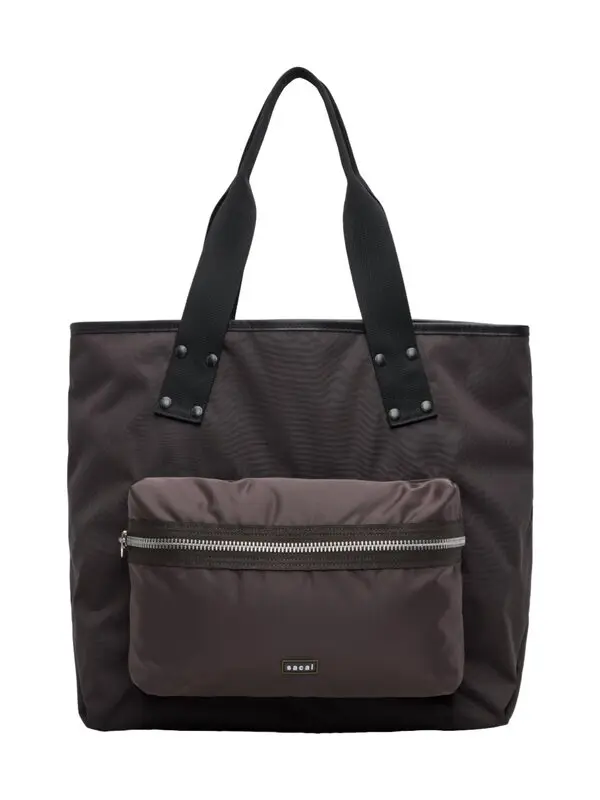 Sacai Detachable-pouch Tote Bag - Brown