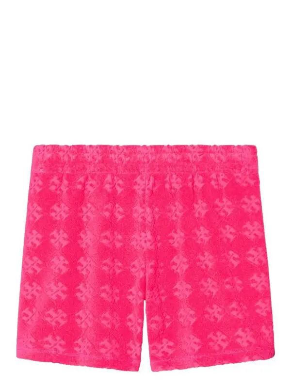 Tory Burch Terry Jacquard Logo Shorts - Bright Pink