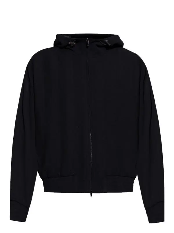 Emporio Armani Zip-up Hooded Jacket - Black