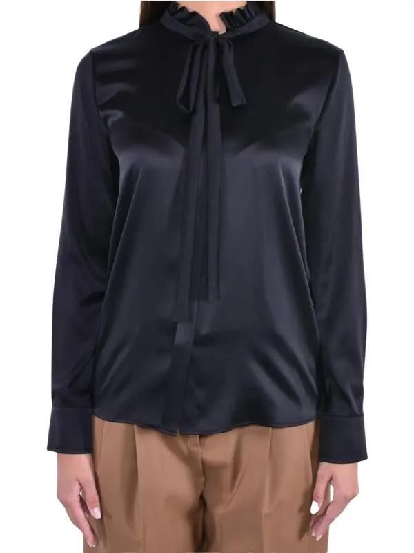 Max Mara Gilles Satin Blouse - Black