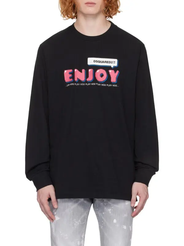 Dsquared2 Enjoy' Skater Long-sleeved T-shirt - Black